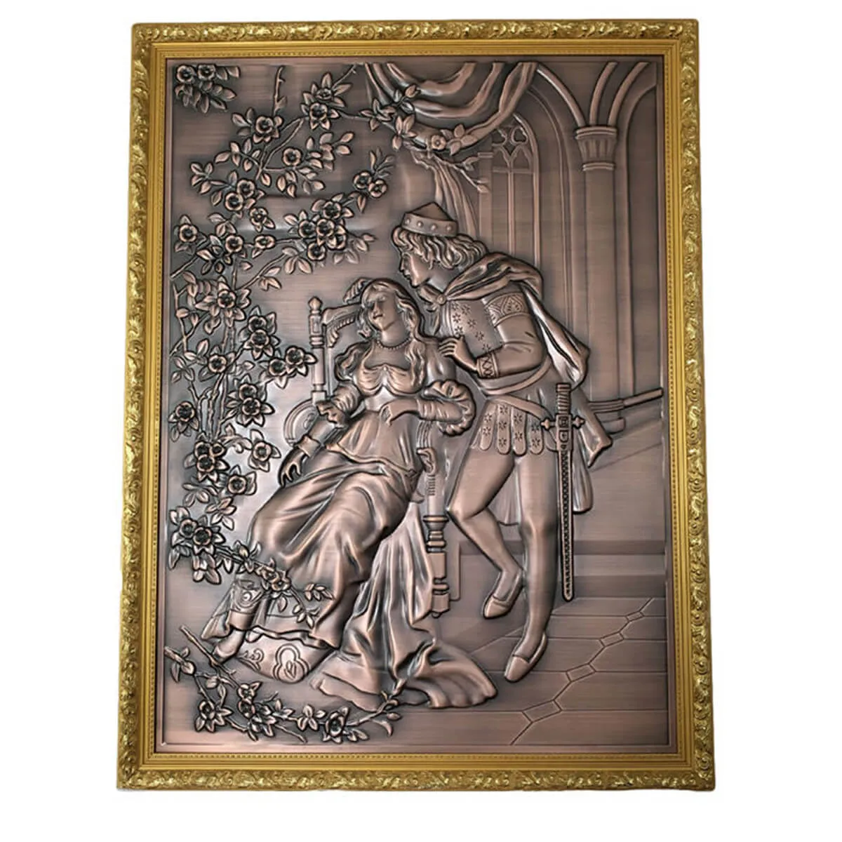 Aluminum Metal Art Mural Metal Relief 3d Metal Embossed - Golden Art ...